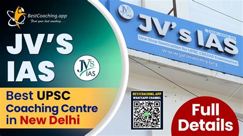 Jv S Ias Best Upsc Coaching Centers In New Delhi Jatin Verma Ias