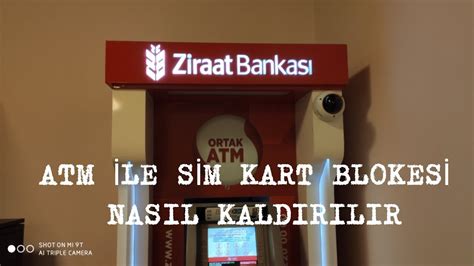 Ziraat Bankası ATM İle Sim Kart Bloke Kaldırma Numara Taşıma Yapıldı