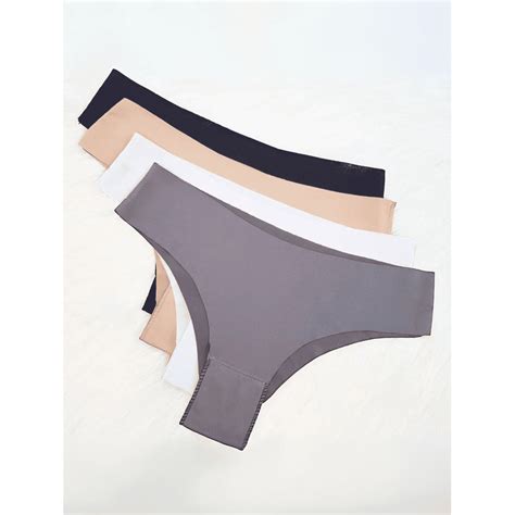 Kit 5 Calcinha Sem Costura Corte a Laser Tanga Confortável Shopee Brasil