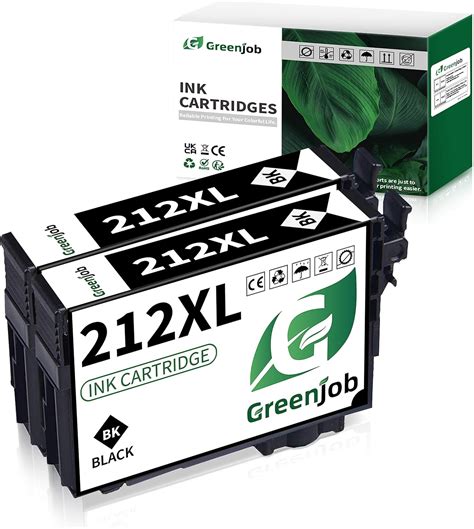 Greenjob 212XL Black Ink Remanufactured Replacement For Epson 212 Black