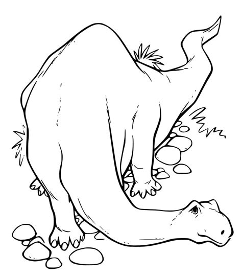 Dibujos De Un Dinosaurio Brontosaurio Para Colorear Para Colorear