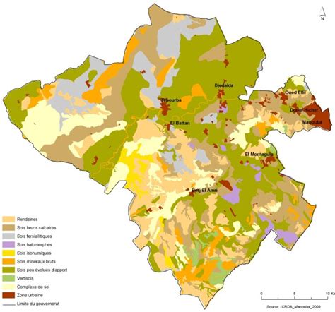 Géologie et pédologie du gouvernorat de La Manouba
