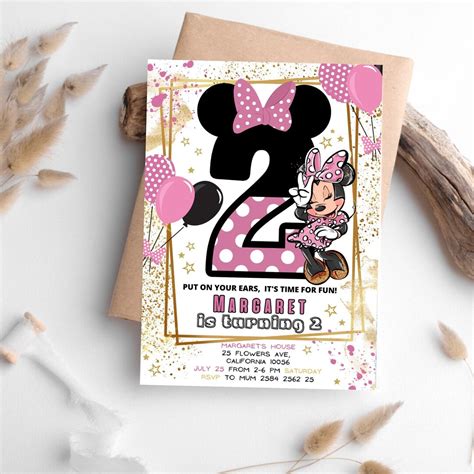 Invitación de cumpleaños de Micky Mouse invitación de Etsy España