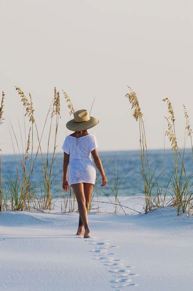 Nude Girl Walking On Beach