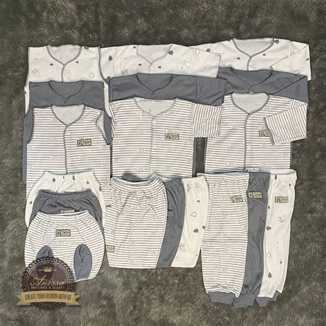 Jual Paket 18 Pcs Lengkap Hemat Kelahiran Baju Bayi Baru Lahir Premium