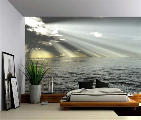 Seascape Sunrise Sea Ocean Wave Sunset Beach Self Adhesive Vinyl
