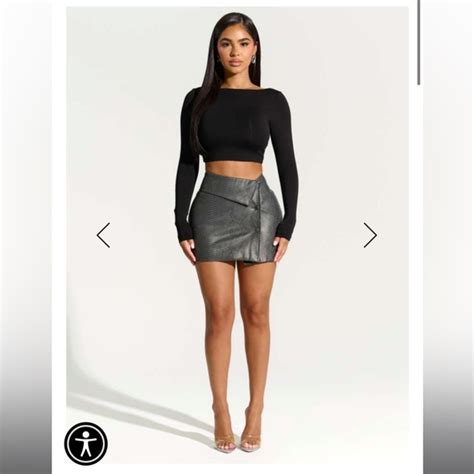 Naked Wardrobe Skirts Naked Wardrobe Snake Body Mini Skirt Poshmark