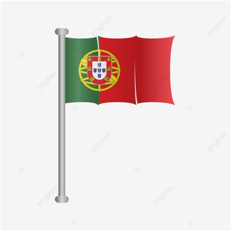 Portuguese Flag Vector Portugal Flag Portugal Flag Waving PNG And
