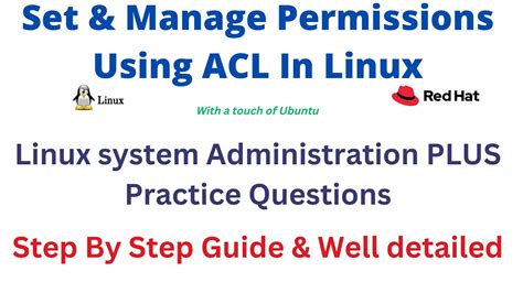 How To Set Manage Permissions Using ACL In Linux RHEL 9 Ubuntu