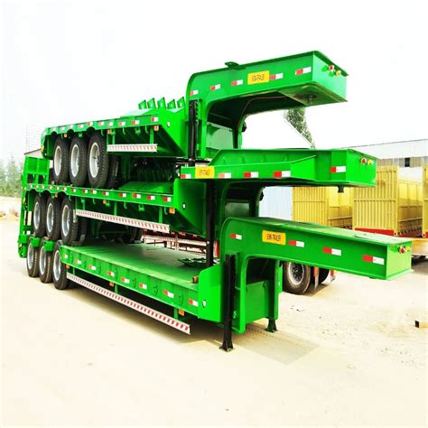 3 4 Axles Lowbed Drop Deck Semi Trailer High Quality Low Loader