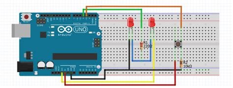 arduino flip flop blinking led with push button arduino led microcontrollers