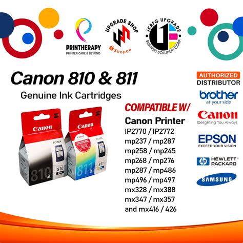 Canon PG 810 CL 811 Genuine Ink Cartridge Set BLACK TRI COLOR 1 SET