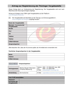 Ausf Llbar Online Portal Thueringen Antrag Zur Registrierung Als