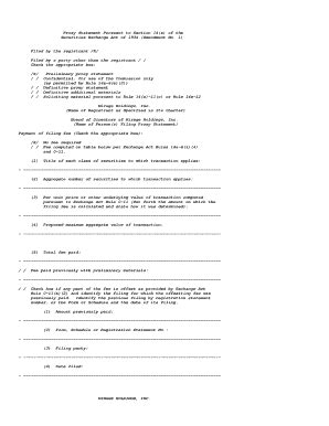 Fillable Online 1 Filed By The Registrant X Filed By A Party Other