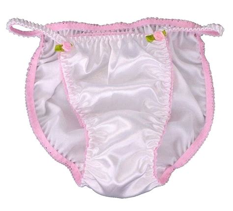 Anias Poison Sissy Panties White Satin String Bikini Shiny Mens Panties Underwear