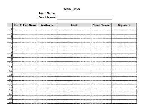 Football Roster Template Ubicaciondepersonas Cdmx Gob Mx
