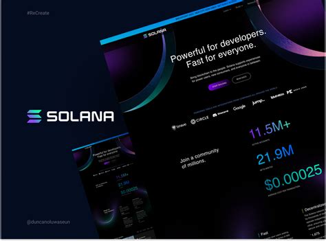 Solana Blockchain Development Website Landing Page Figma
