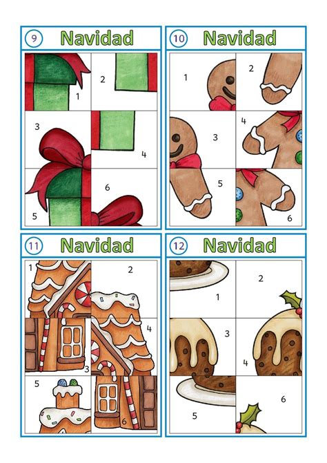 12 Puzzles matemáticos navideños para infantil y primaria Orientacion