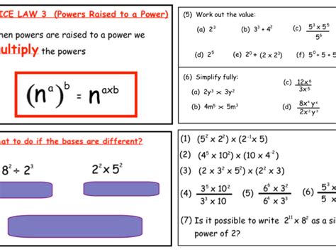 Laws Of Indices Ppt Teaching Resources