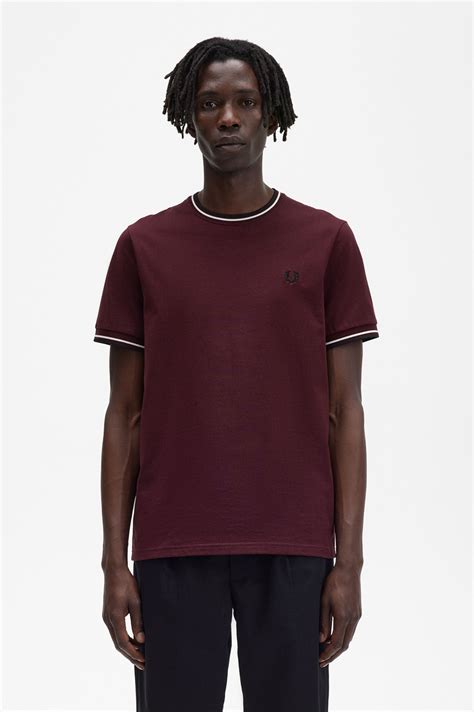 Twin Tipped T Shirt Oxblood Men S T Shirts Designer T Shirts For