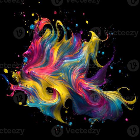 Abstract Colorful Splash Background Watercolor Swirling Splash