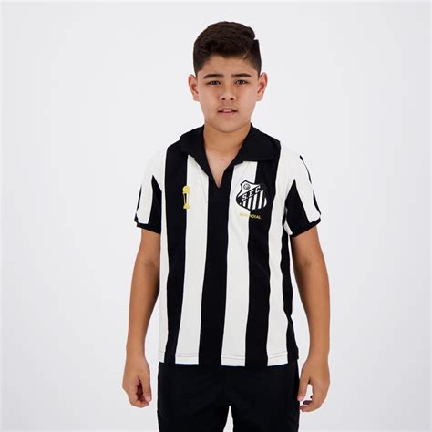 Camisa Santos Retrô Bimundial Listrada Juvenil FutFanatics