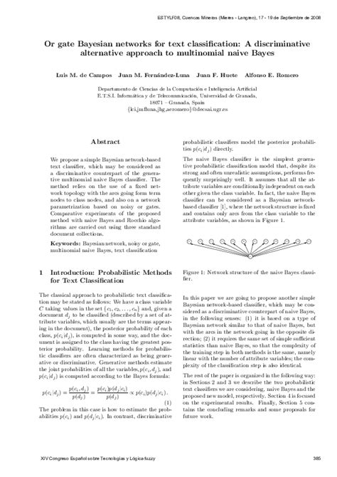 pdf or gate bayesian networks for text classification a discriminative alternative approach