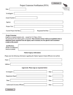 Fillable Online Udc Project Extension Request Instructions And Form