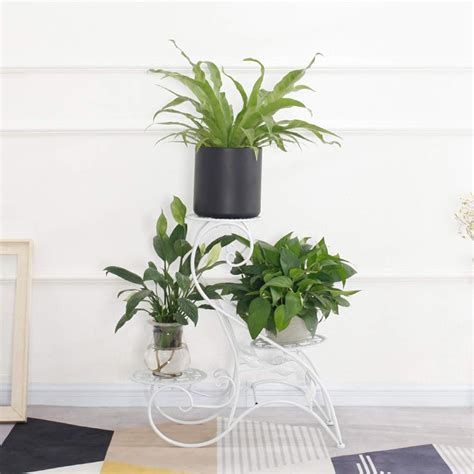 NSYNSY Seciie Soporte Para Plantas De Metal Soporte De Flores De