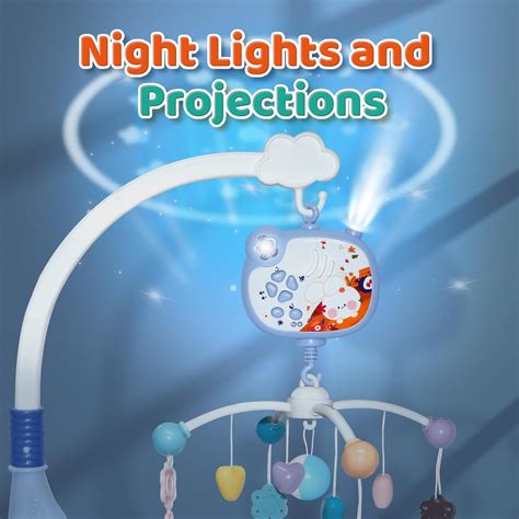 Móvil para cuna de bebé con música y luces nocturnas móvil para cuna