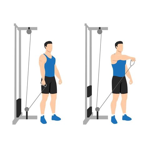 hombre haciendo ejercicio de elevación frontal con cable de un solo