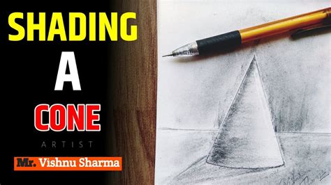 How To Draw A 3d Cone 3d Cone Drawing Shading Technique