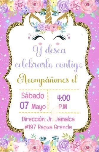 Las Mejores Invitaciones De Unicornio Para Editar Y Compartir