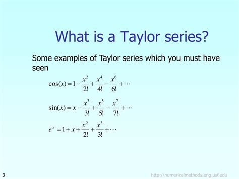 taylor series numerical methods examples