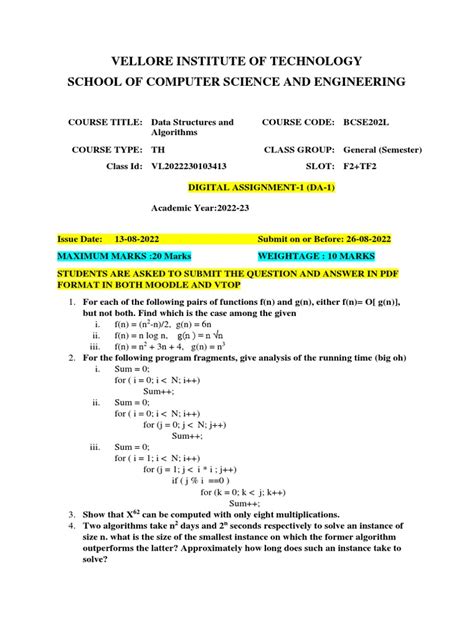 dsa da 1 f2 slot 1 pdf time complexity mathematical logic