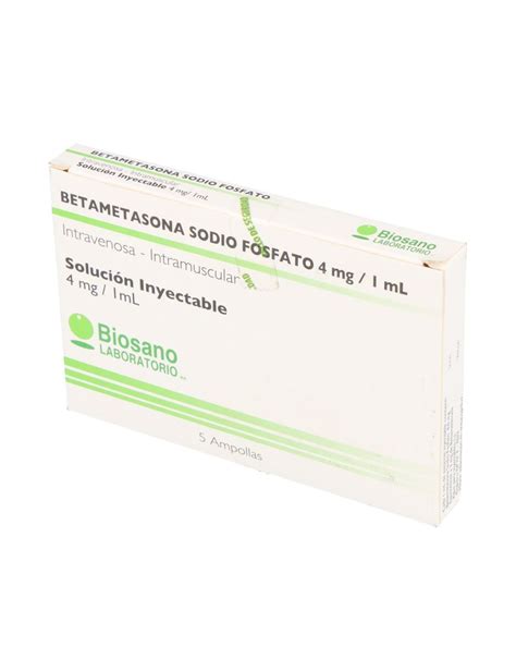 BETAMETASONA 4 MG ML 100 AMPOLLAS SOLUCION INYECTABLE BIOSANO