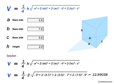 volume formula for a triangular prism