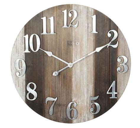 Horloge murale en bois gros chiffres Ø 60 cm