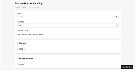 Remote Ui Error Handling Forked Codesandbox