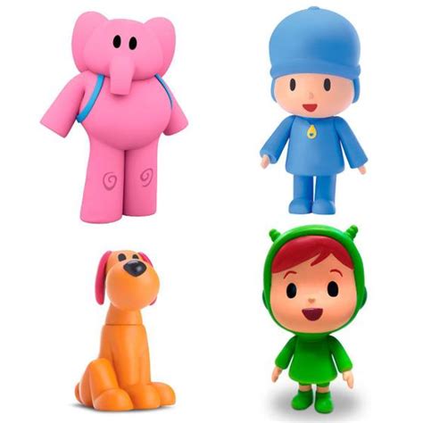 Kit Bonecos De Vinil Pocoyo Elly Nina E Loula Cardoso Bonecos