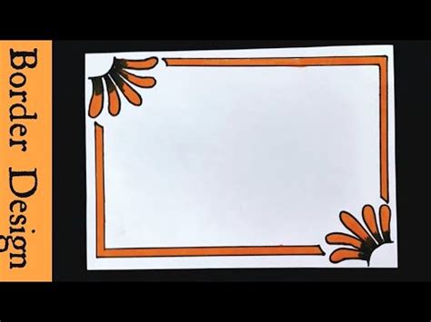 How To Draw Simple Border Design Border Design For Project