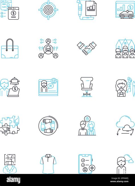 Video Conferencing Linear Icons Set Remote Virtual Collaboration