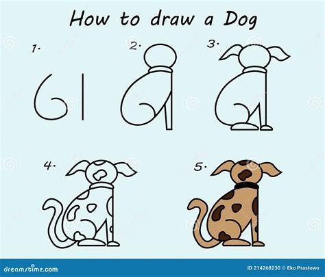 Paso a Paso Para Dibujar Un Perro Lección De Dibujo Para Niños