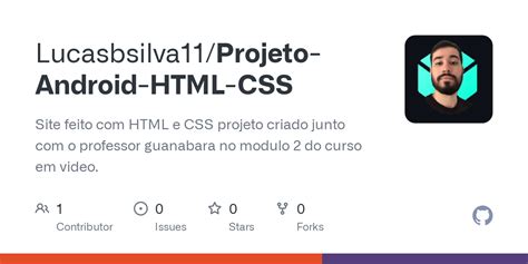 GitHub Lucasbsilva11 Projeto Android HTML CSS Site Feito HTML E