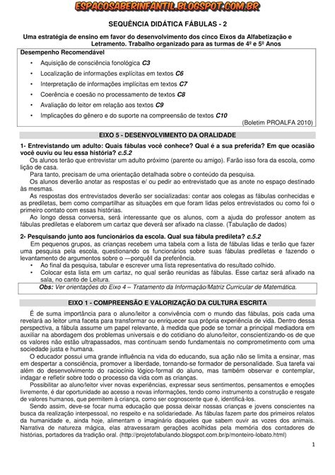 Sequencia Didatica 4 Ano RETOEDU