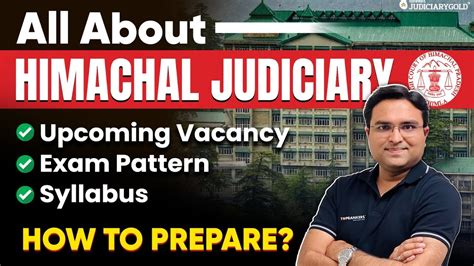 Upcoming Himachal Judiciary Vacancies 2024 Exam Pattern Syllabus And