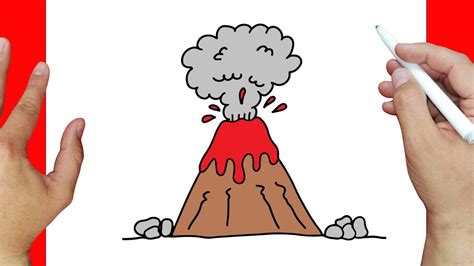 como dibujar un volcan Dibujos fáciles YouTube