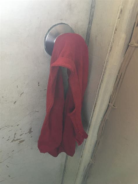 One Of My Neighbors Left Their Underwear On The Front Door To My Apartment Complex During A