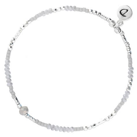 Bracelet Elastique Mykonos Gris Clair DORIANE BIJOUX