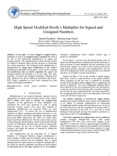 high speed modified booth s multiplier for signed and unsigned numbers pdf integrated truss